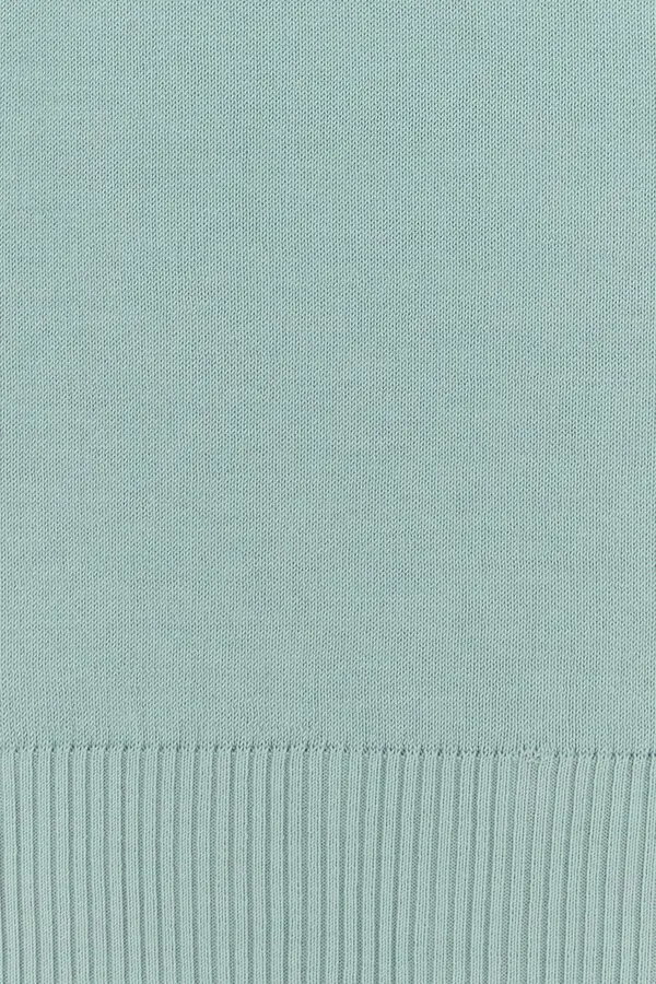 Canali Powder Cotton Ribbed Crew Neck Sweater