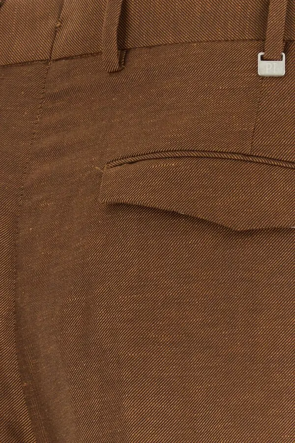 PT TORINO Wool Blend Michael Trousers - Brown