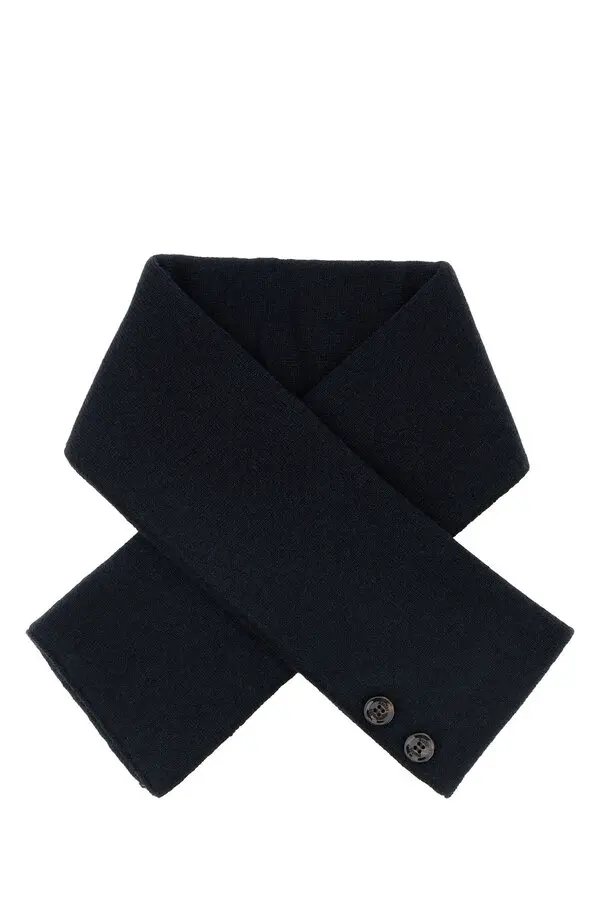 MOORER Navy Cashmere Scarf - Blue