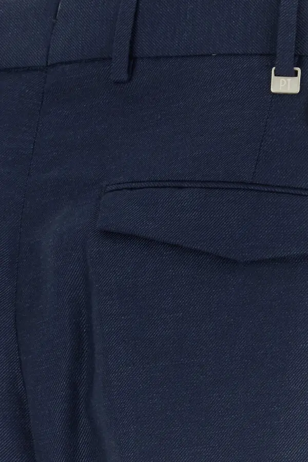 PT TORINO Wool Blend Michael Trousers - Blue
