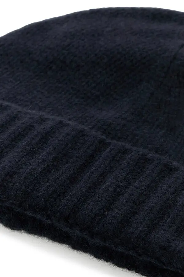 MOORER Cashmere Beanie Hat With Logo Label