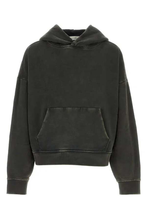 ENTIRE STUDIOS Oversize Stonewashed Cotton Sweatshirt - Black