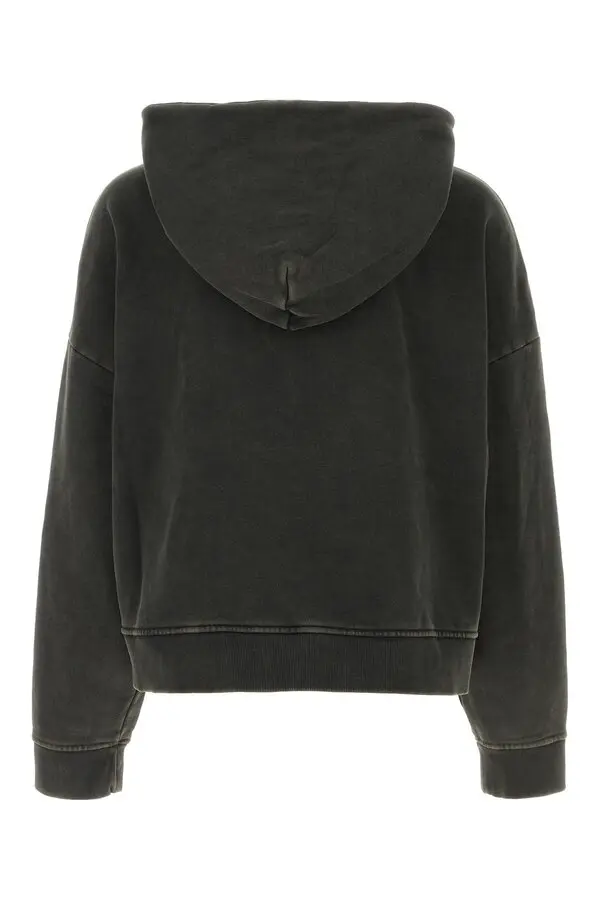 ENTIRE STUDIOS Oversize Stonewashed Cotton Sweatshirt - Black
