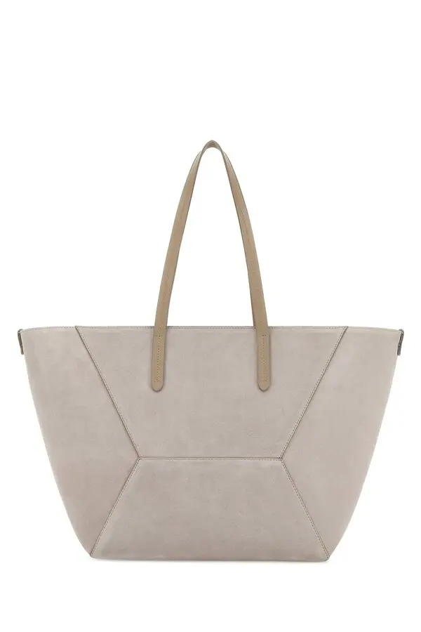 Brunello Cucinelli Suede Shopping Bag - Grey