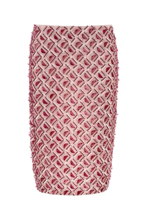 DES_PHEMMES Embellished Crepe Skirt