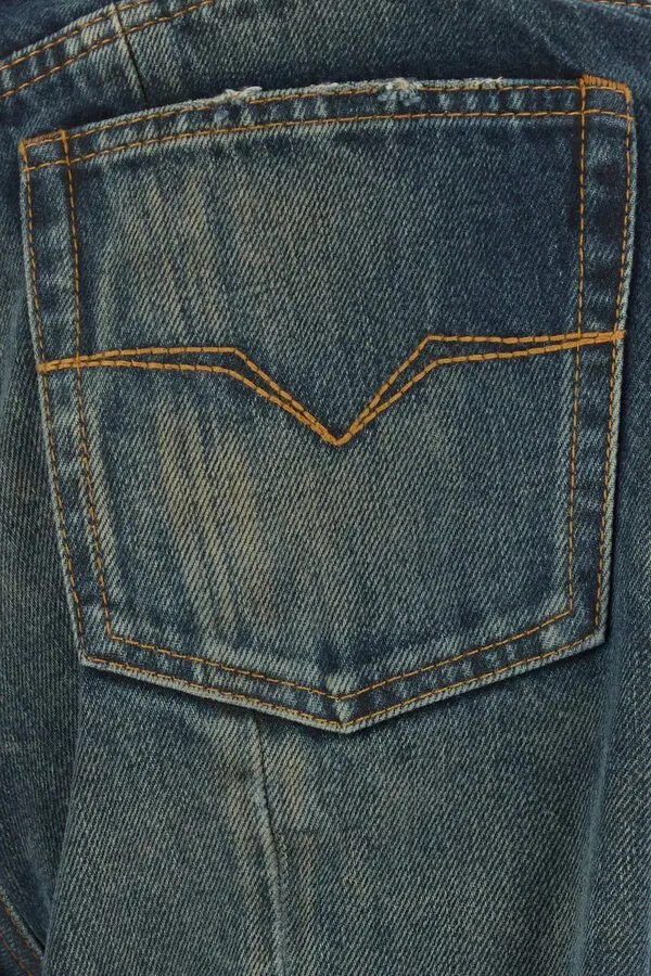 Versace Distressed Denim Jeans - Blue