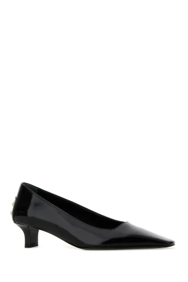 TOD'S Polished Leather Pumps With Metal Studs