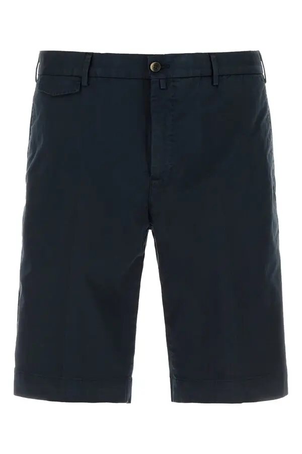 PT TORINO Stretch Cotton Bermuda Shorts - Blue