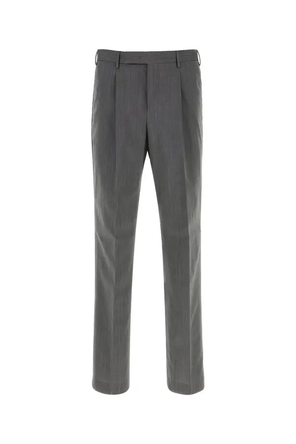 PT TORINO Cotton Blend Edge Pants - Grey