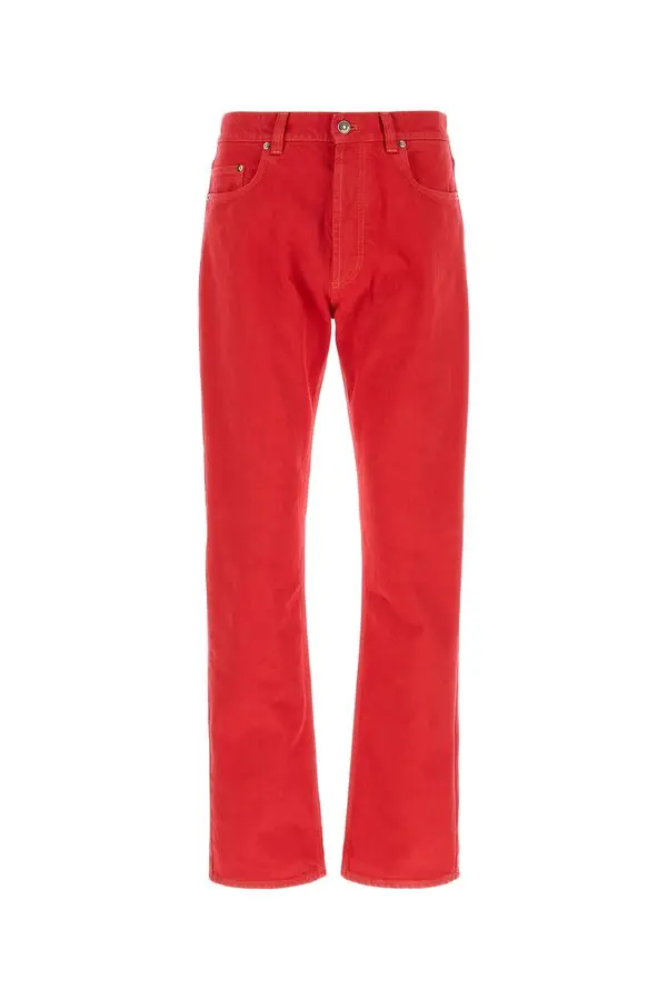 Versace Cotton Denim Jeans - Red