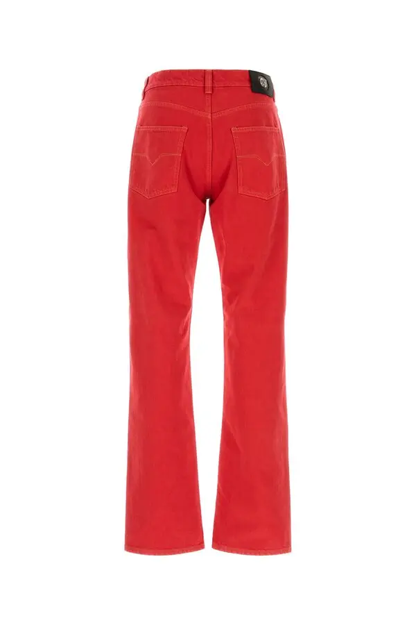 Versace Cotton Denim Jeans - Red