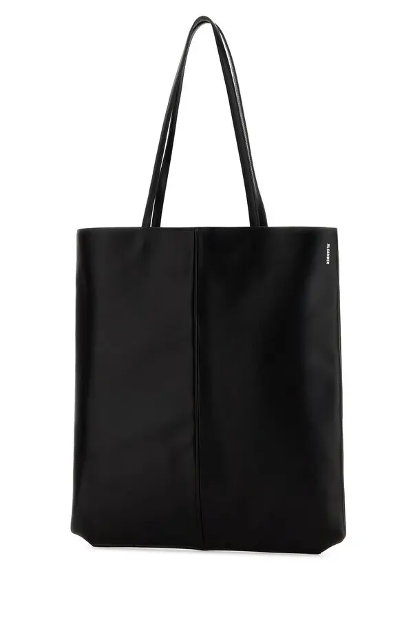 JIL SANDER Leather Shopping Bag - Black
