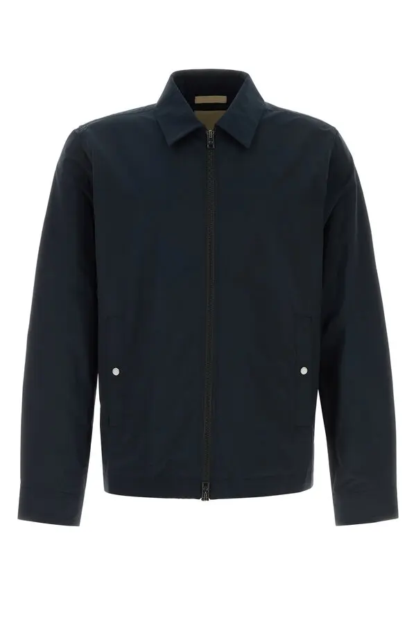 Woolrich Polyester Zip-up Jacket With Printed Logo - Blue