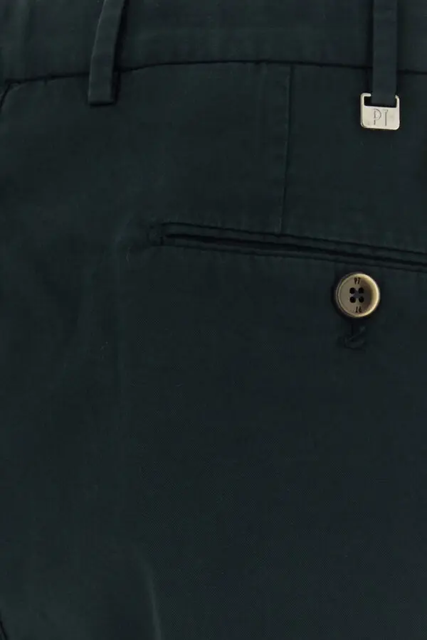 PT TORINO Stretch Cotton Bermuda Shorts - Black