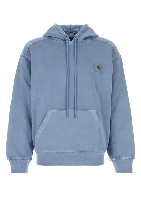 Carhartt Work In Progress Cotton Hooded Sweatshirt With Logo Detail - Blue