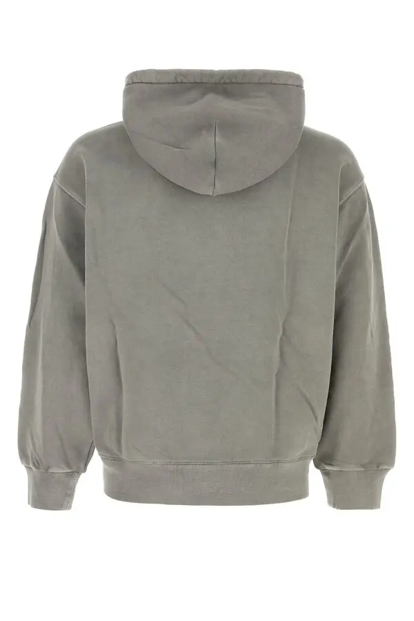 Carhartt Work In Progress Cotton Hooded Sweatshirt With Logo Detail - Grey