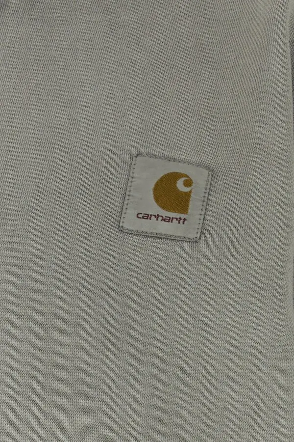Carhartt Work In Progress Cotton Hooded Sweatshirt With Logo Detail - Grey