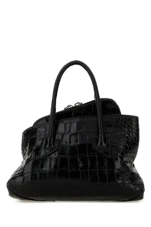 Attico La Passeggiata Leather Handbag - Black