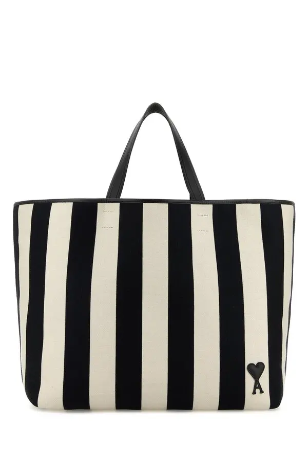 Ami Embroidered Canvas Shopping Bag