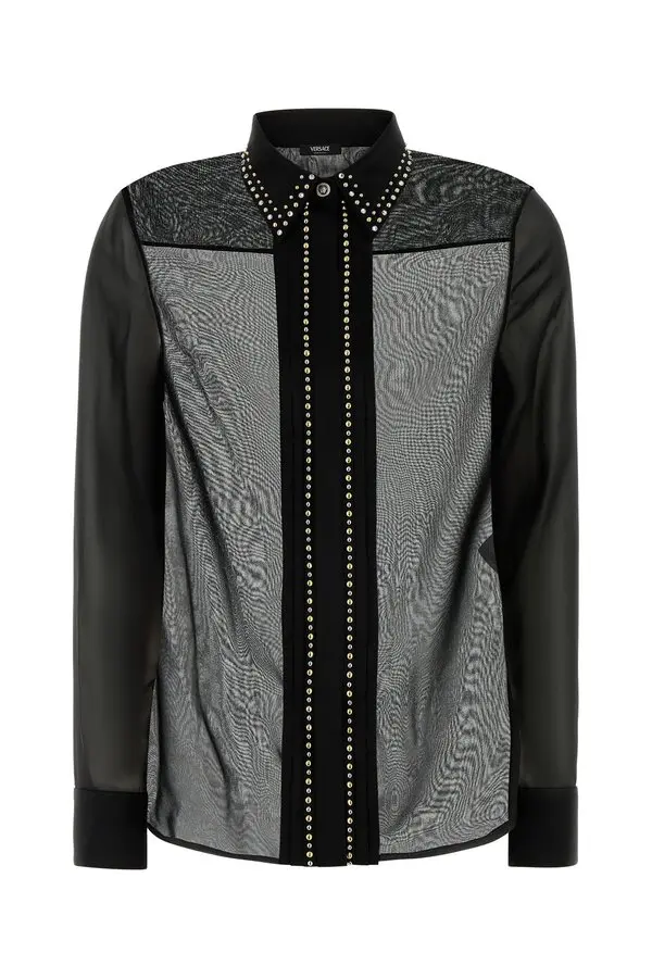 Versace Embellished Silk Shirt