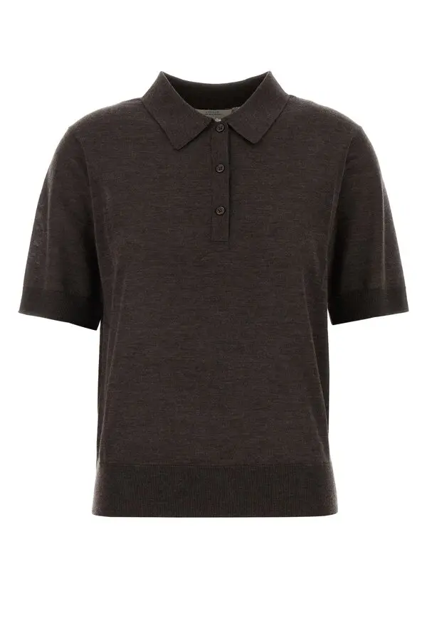 Loulou De Saison Dark Cashmere Polo Shirt - Brown
