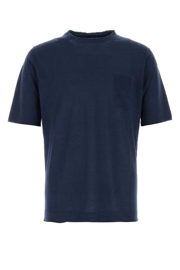 PALTO' Navy Knit T-shirt