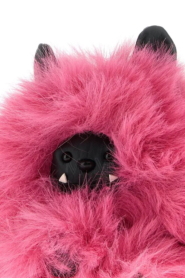 Mcm Leather And Fur Key Ring
