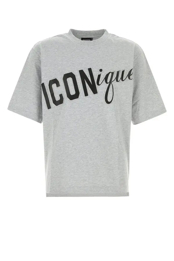 Dsquared2 Melange Cotton Oversize T-shirt - Grey