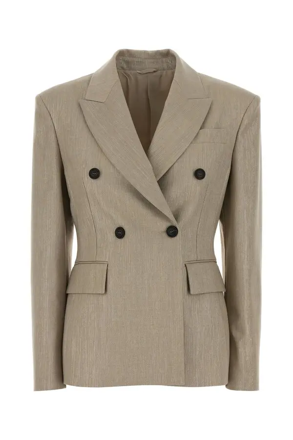 Brunello Cucinelli Cappuccino Twill Blazer - Light Brown