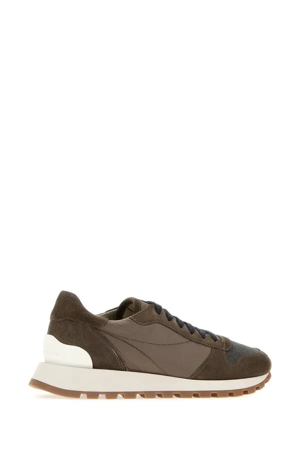 Brunello Cucinelli Fabric And Suede Sneakers