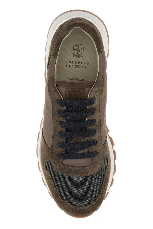 Brunello Cucinelli Fabric And Suede Sneakers