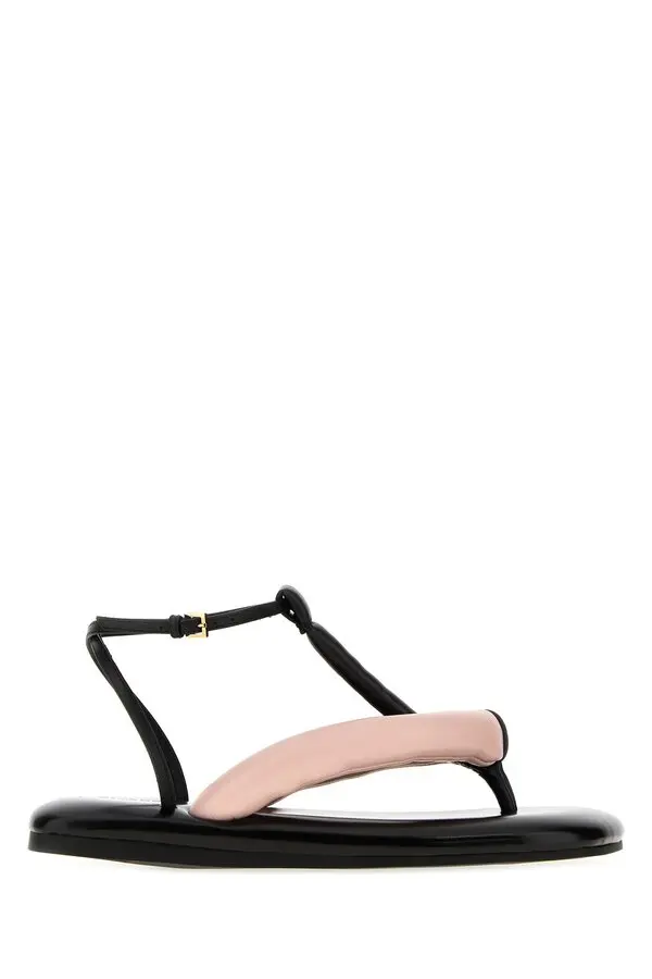 Givenchy Two-tone Leather Boudoir Thong Sandals - White