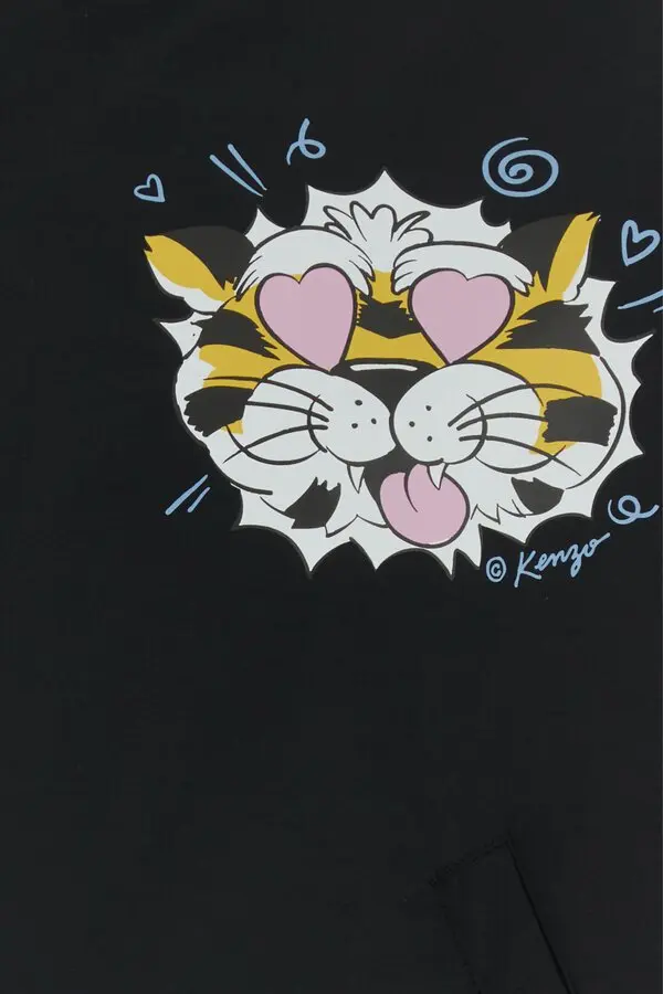 Kenzo Cotton Blend Jacket With Wild Tiger Print