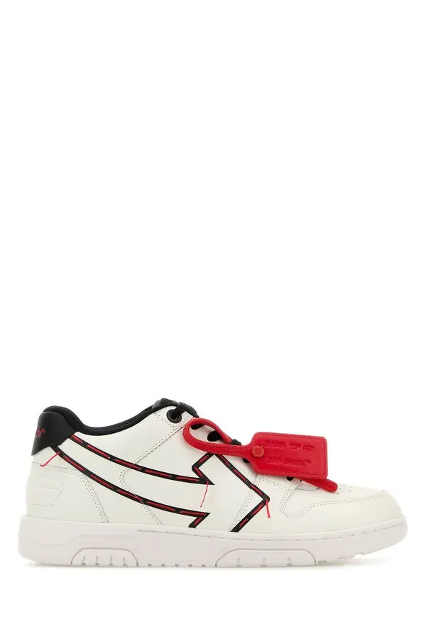 Off-White Out Of Office" Patent Leather Sneakers With Arrow Print - White