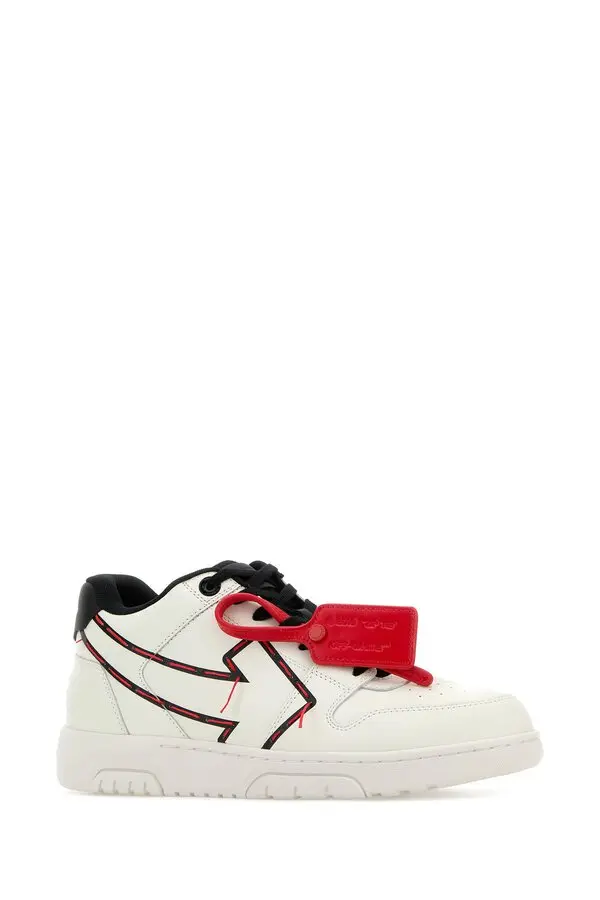 Off-White Out Of Office" Patent Leather Sneakers With Arrow Print - White
