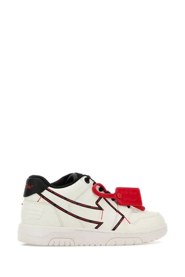 Off-White Out Of Office" Patent Leather Sneakers With Arrow Print - White