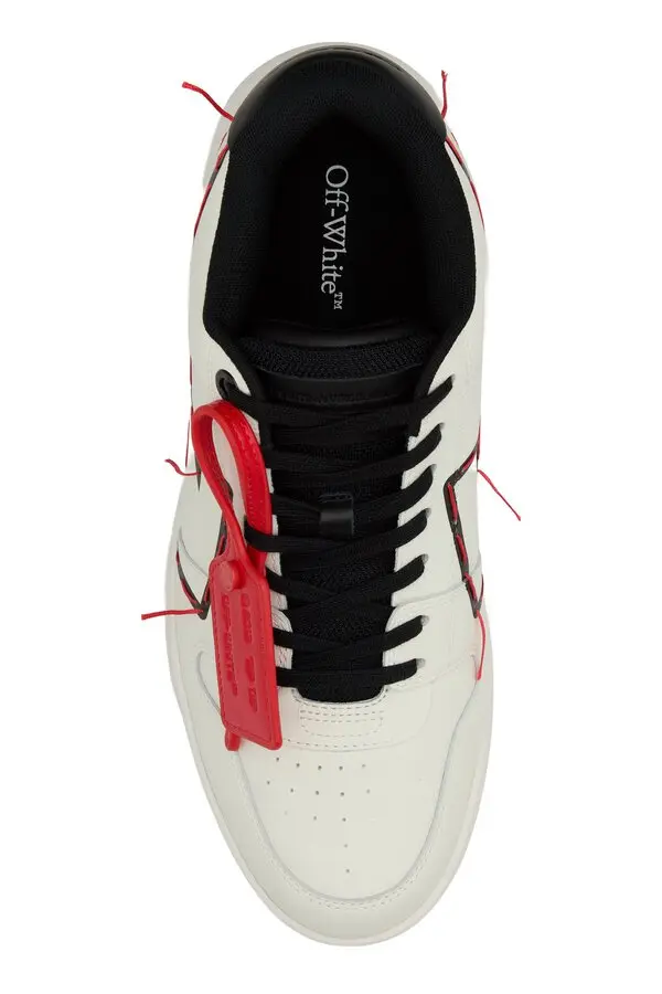 Off-White Out Of Office" Patent Leather Sneakers With Arrow Print - White