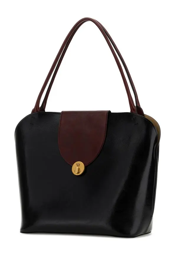 Versace Leather Shopping Bag With Medusa Detail