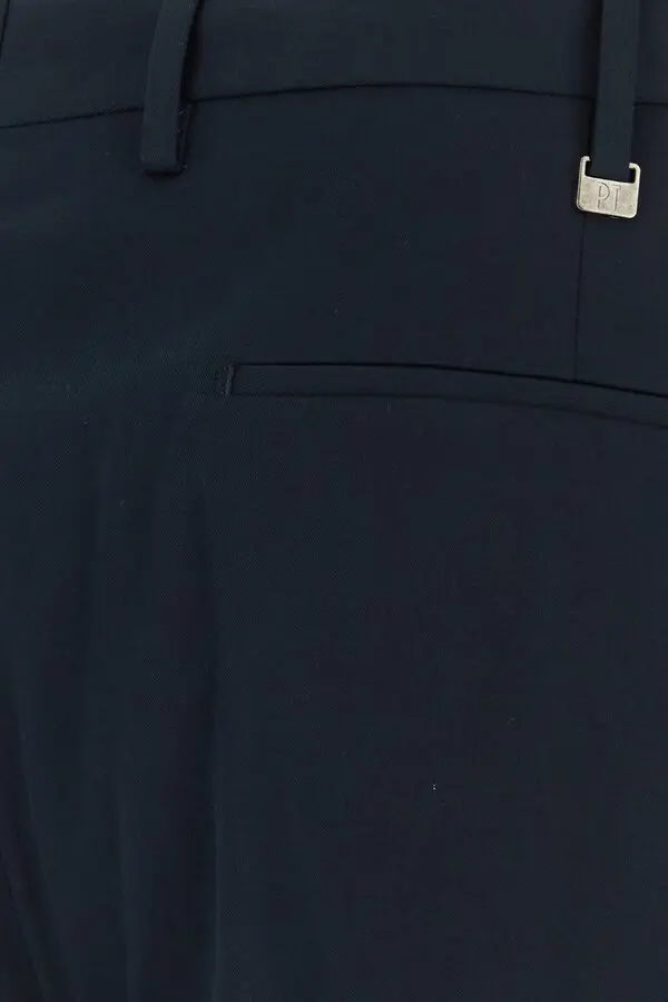 PT TORINO Stretch Cotton Tailored Trousers - Blue