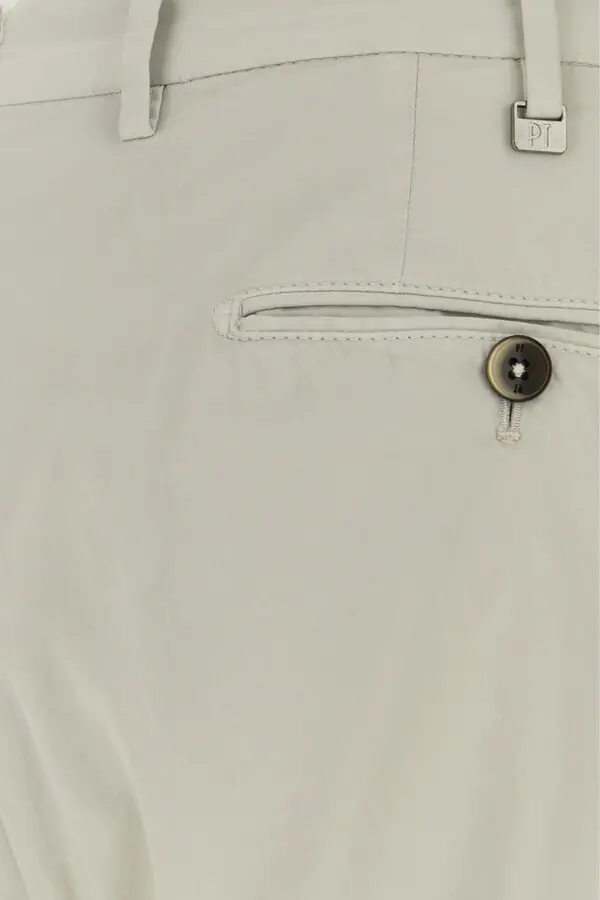 PT TORINO Stretch Cotton Blend Silkchinos With Back Slit