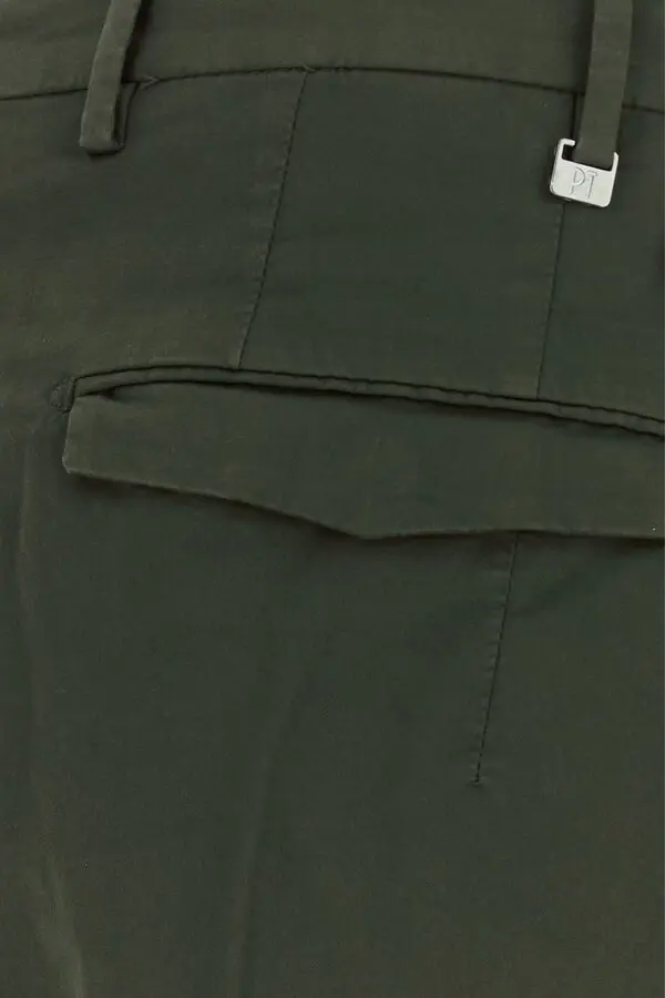 PT TORINO Stretch Cotton Trousers With Ironed Pleats