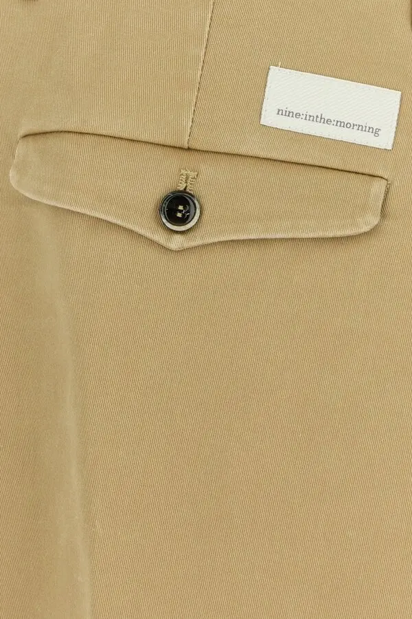NINE:INTHE:MORNING Giulio Cotton Blend Trousers - Light Brown