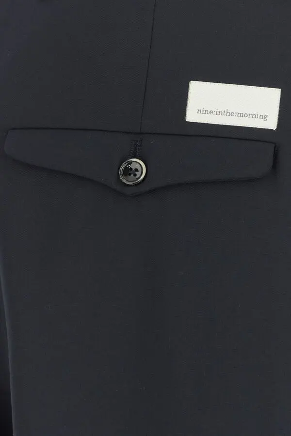 NINE:INTHE:MORNING Navy Twill Kai Pant - Blue