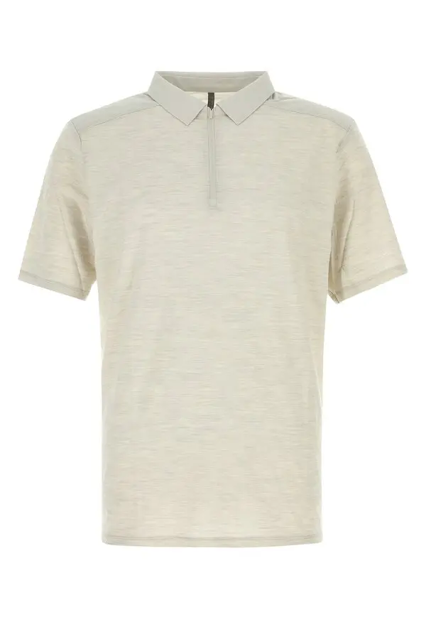 Veilance Melange Light Wool Blend Frame Polo Shirt