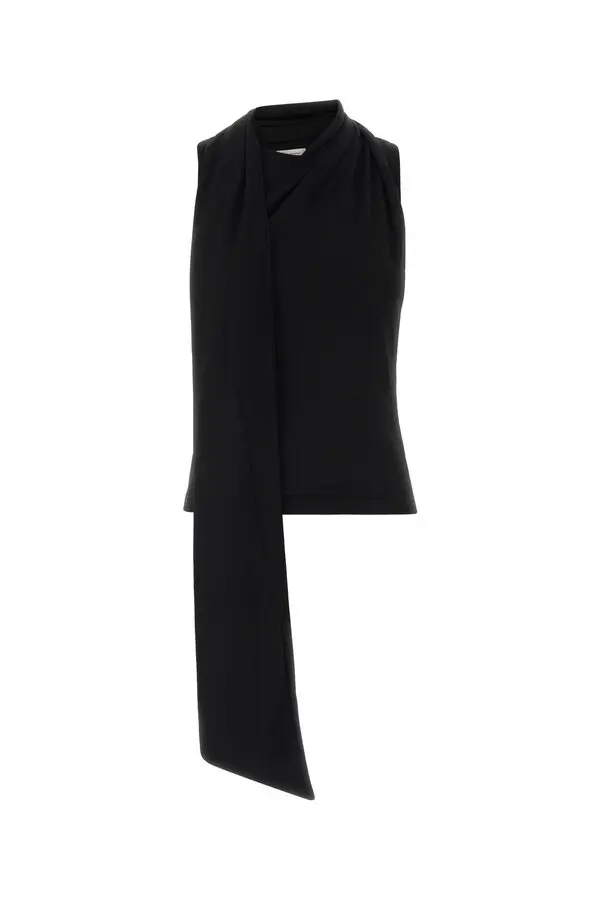AMI Paris Jersey Top With Scarf Neck Detail