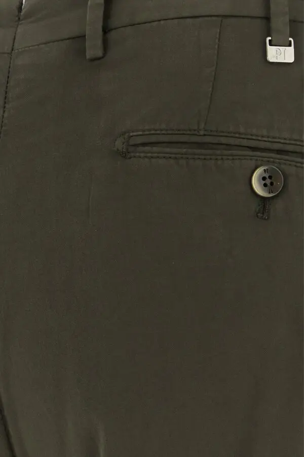 PT TORINO Dark Stretch Cotton Blend Silkchinos - Brown