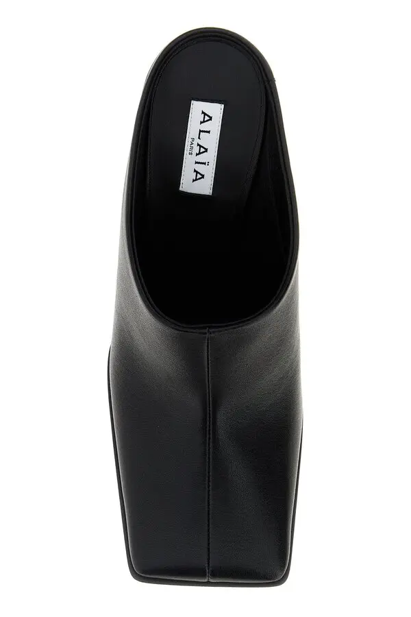 Alaïa Leather Mules With Stiletto Heel - Black