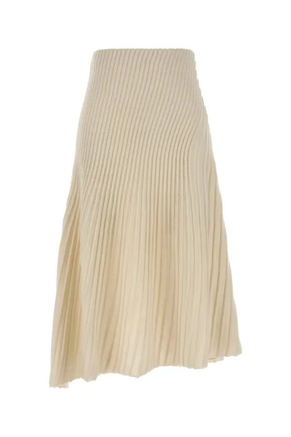 Alaïa Ivory Wool Blend Skirt