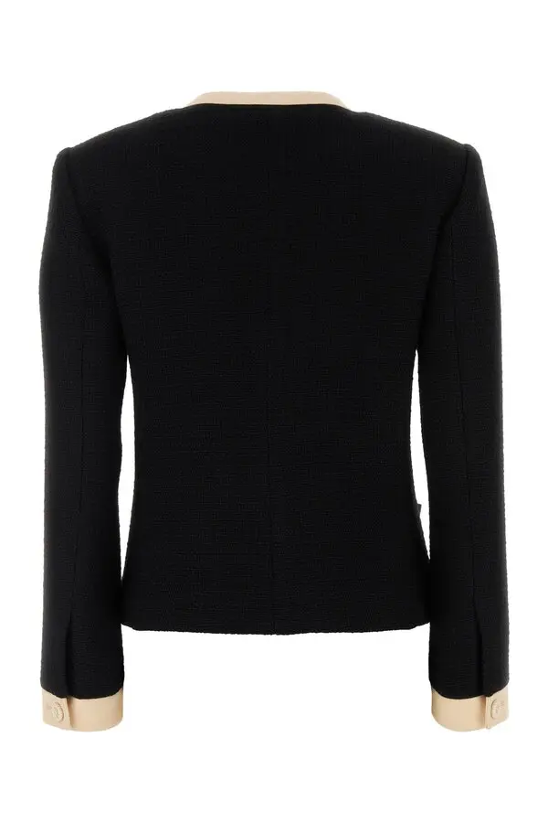Valentino Garavani Tweed Blazer With Bow Detail