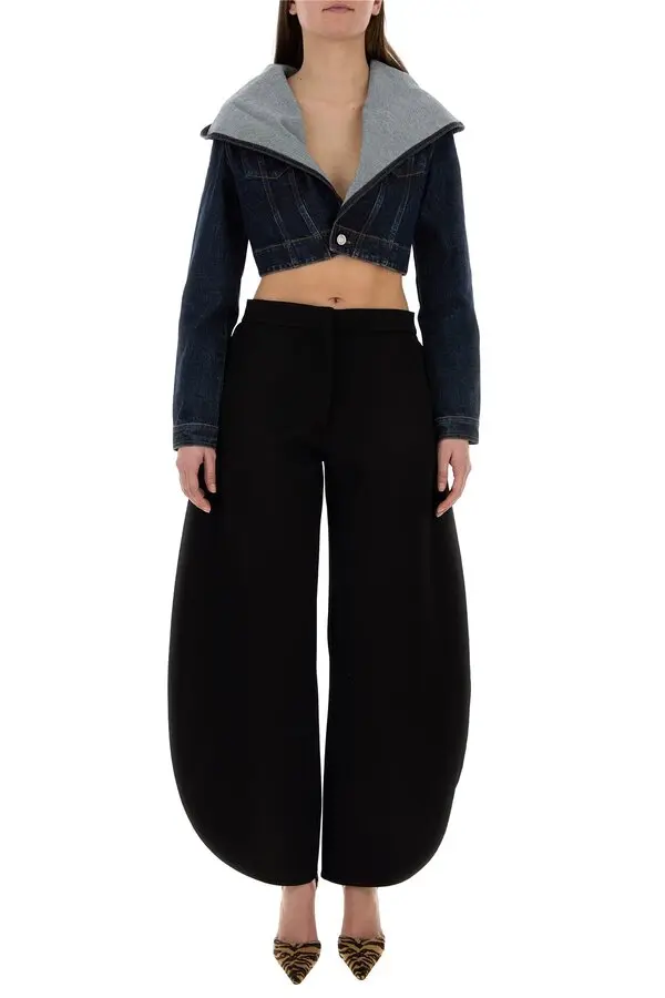 Alaïa Wool Petal Wide-leg Trousers